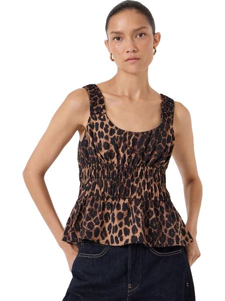 HUSH Hush Gathered Waist Peplum Top